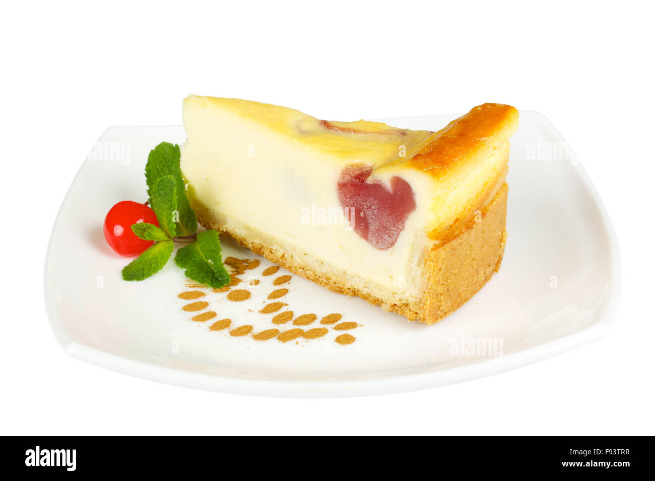 Cheesecake isolated on white background Stock Photo - Alamy