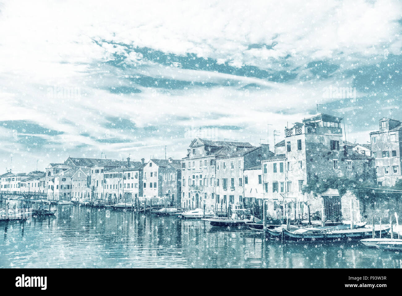 Beautiful view of venice with snow hi-res stock photography and images ...