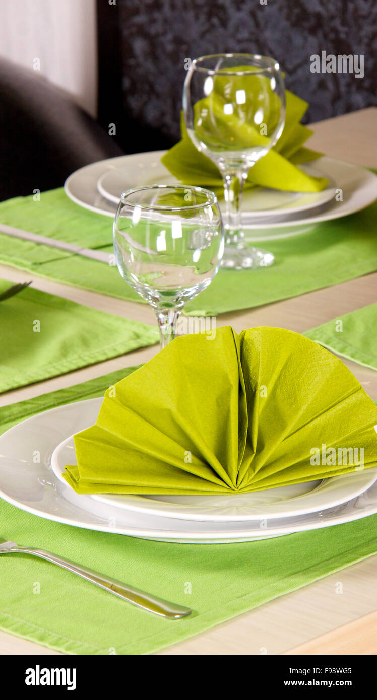 serving of table for a supper in a restaurant Stock Photo - Alamy