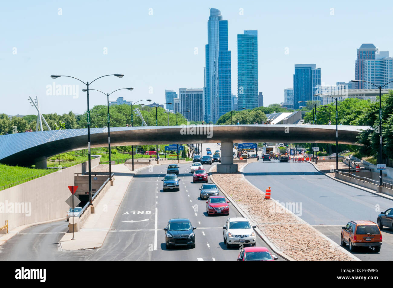 American road bridge blue sky hi-res stock photography and images - Alamy