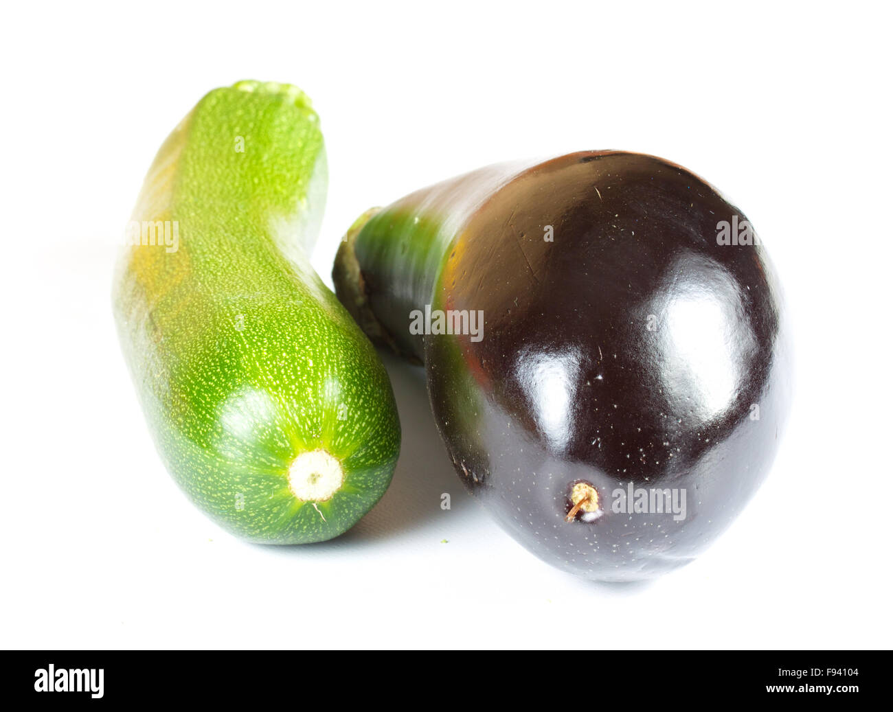 Zuccini and eggplant isolated on the white Stock Photo - Alamy