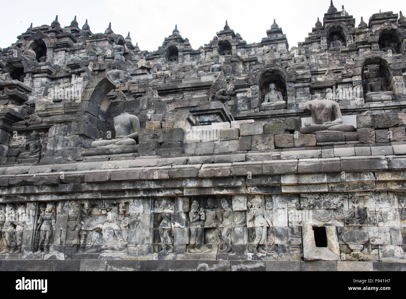 Stone Carvings,Borobudur Buddhist Temple, Jawa Tengah, Indonesia Stock ...