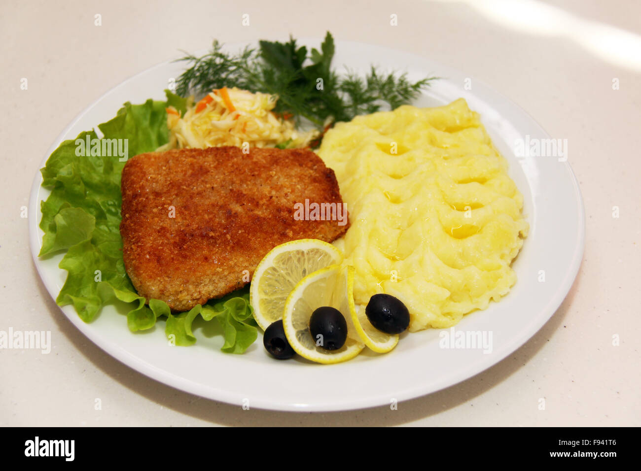 breaded pork chop Stock Photo - Alamy