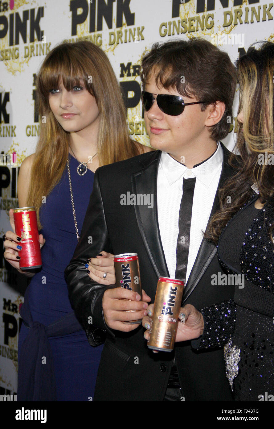 Paris Jackson and Prince Michael Jackson at the Mr. Pink Ginseng Drink ...