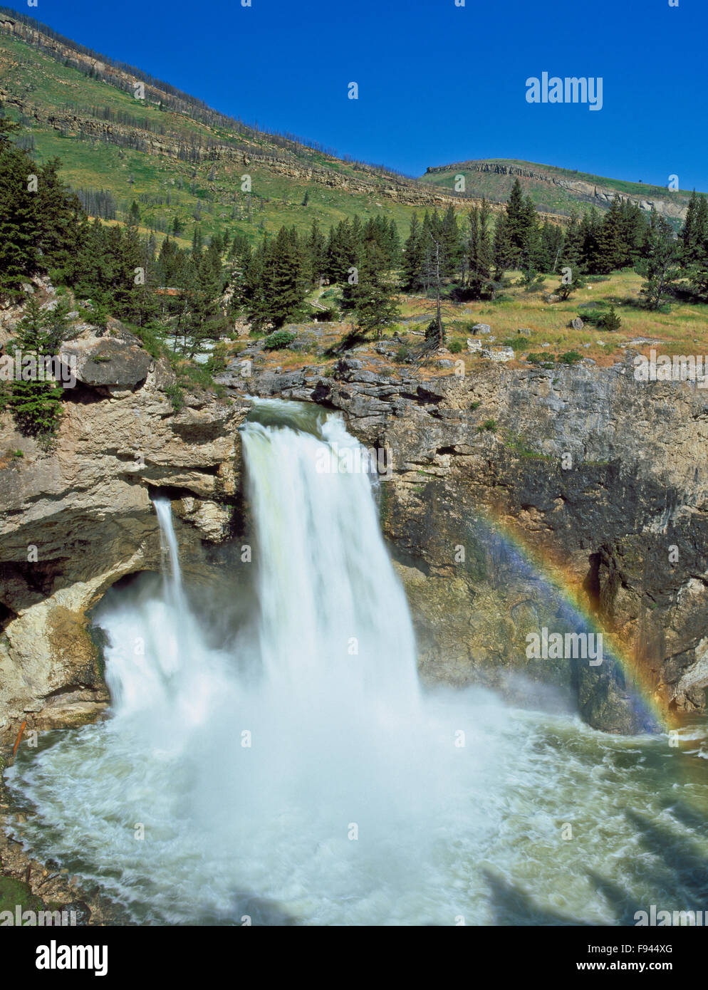 boulder river falls near big timber, montana Stock Photo - Alamy
