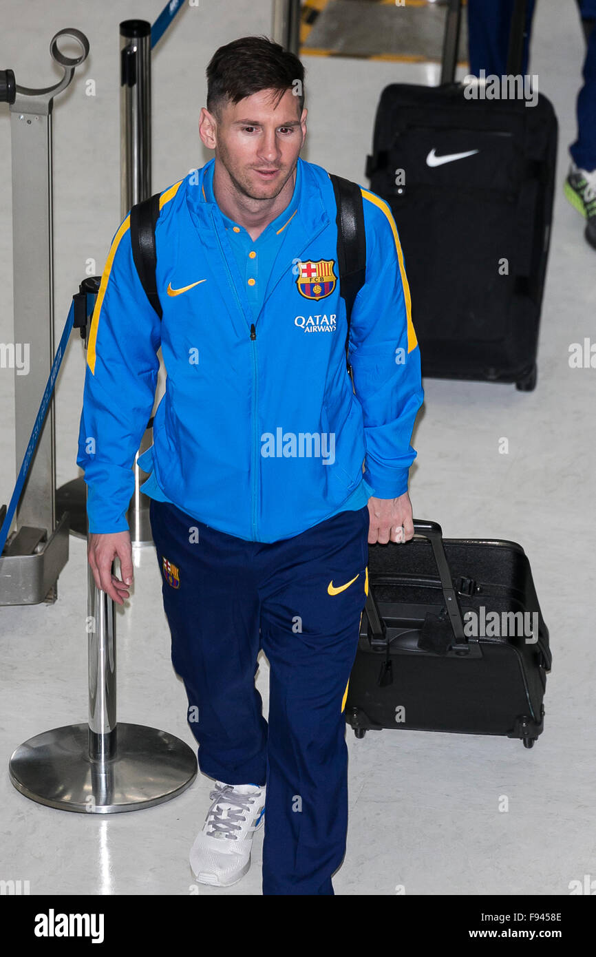 Narita, Japan. 14th December, 2015. Lionel Andres Messi arrives at ...