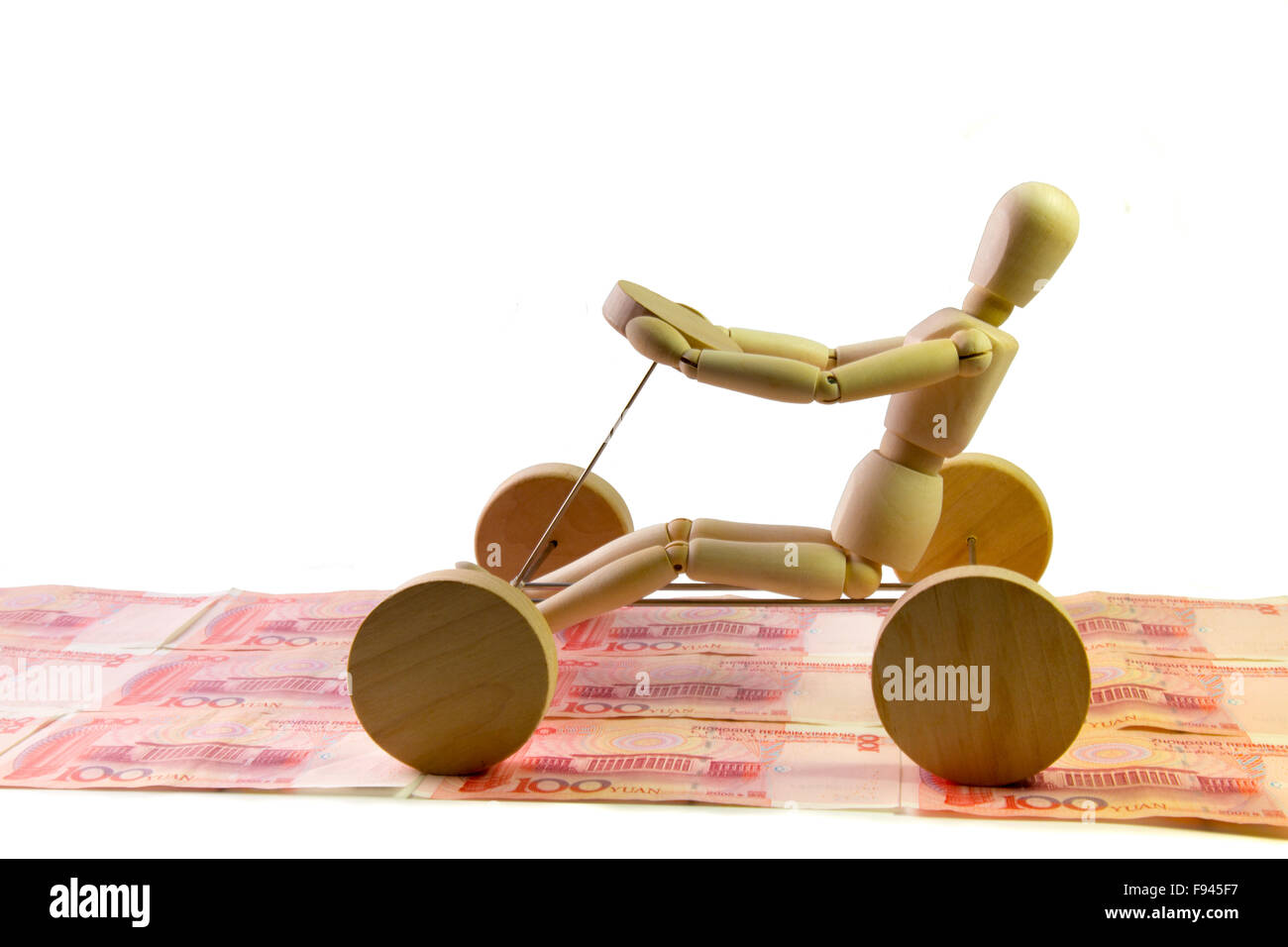 Concept of thriving china automotive industry, puppet driving on ...