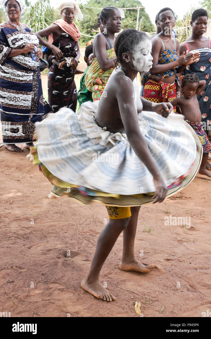 Vodun (voodoo) ceremony for Gambada divinity, where this woman is ...