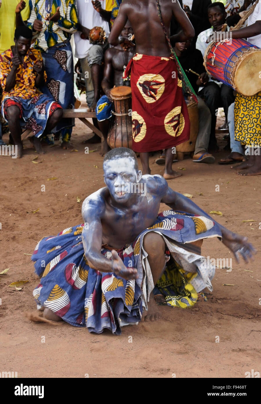 Vodun (voodoo) ceremony for Gambada divinity, where this man is ...