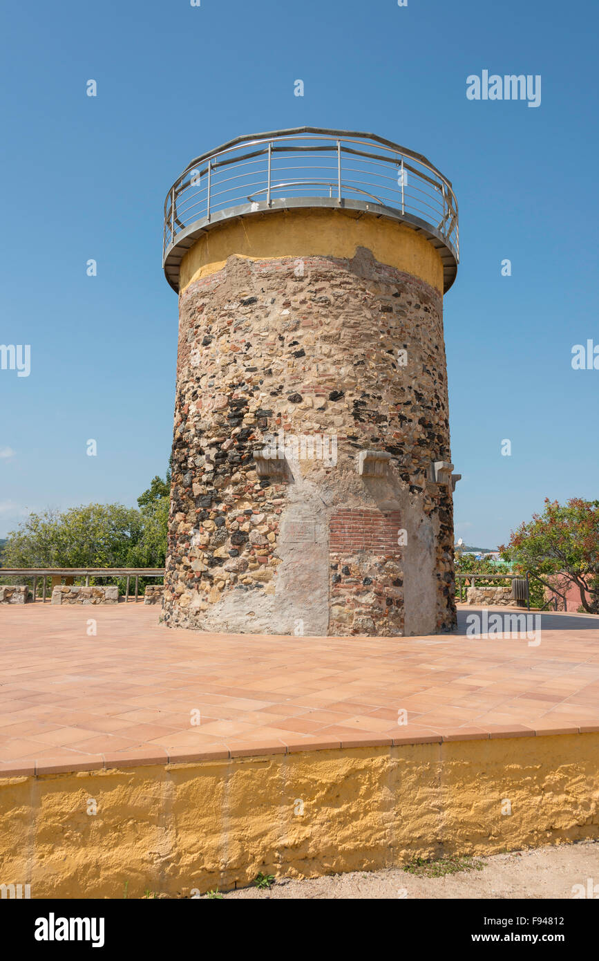 El Castella Tower in Parc del Castell, Malgrat de Mar, Costa del ...