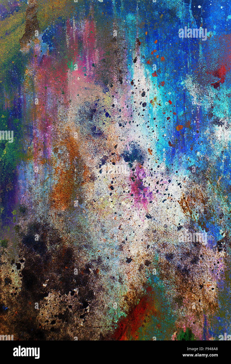 abstract color Backgrounds, painting collage with spots, rust structure ...