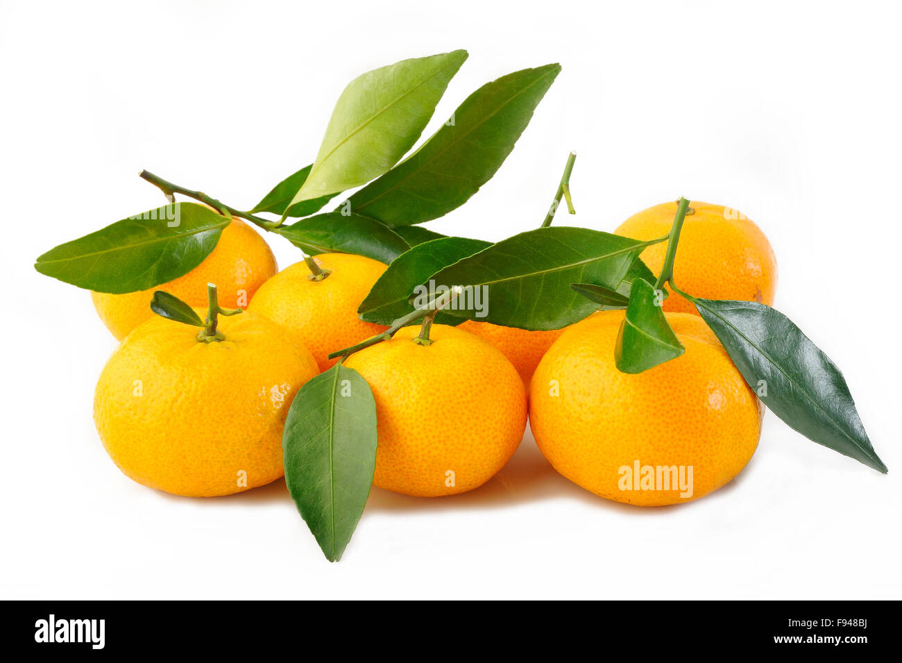 Ripe mandarin fruit isolated on white background Stock Photo - Alamy