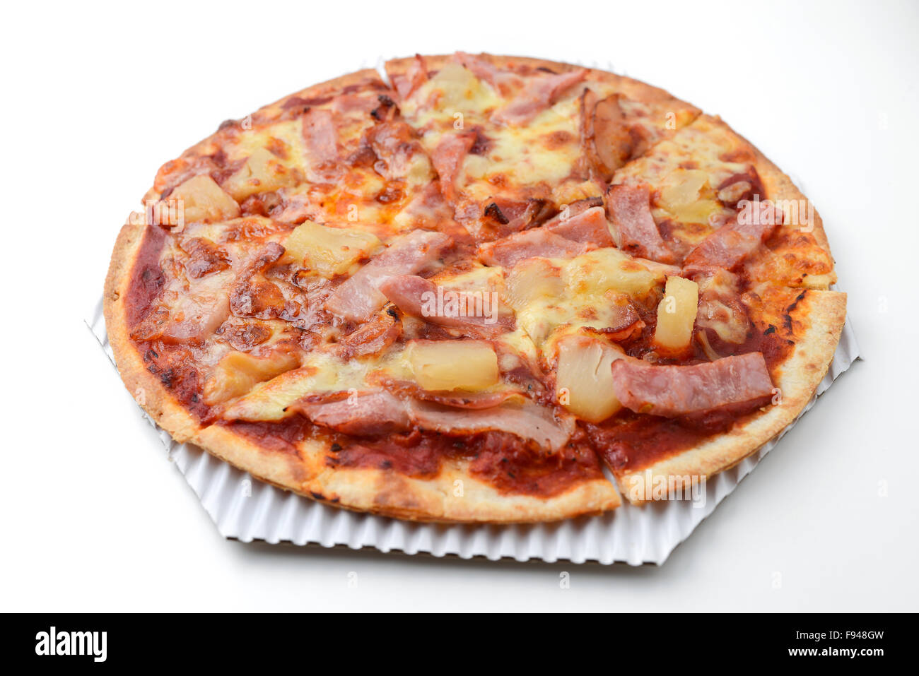 Ham pineapple pizza isolated on hi-res stock photography and images - Alamy