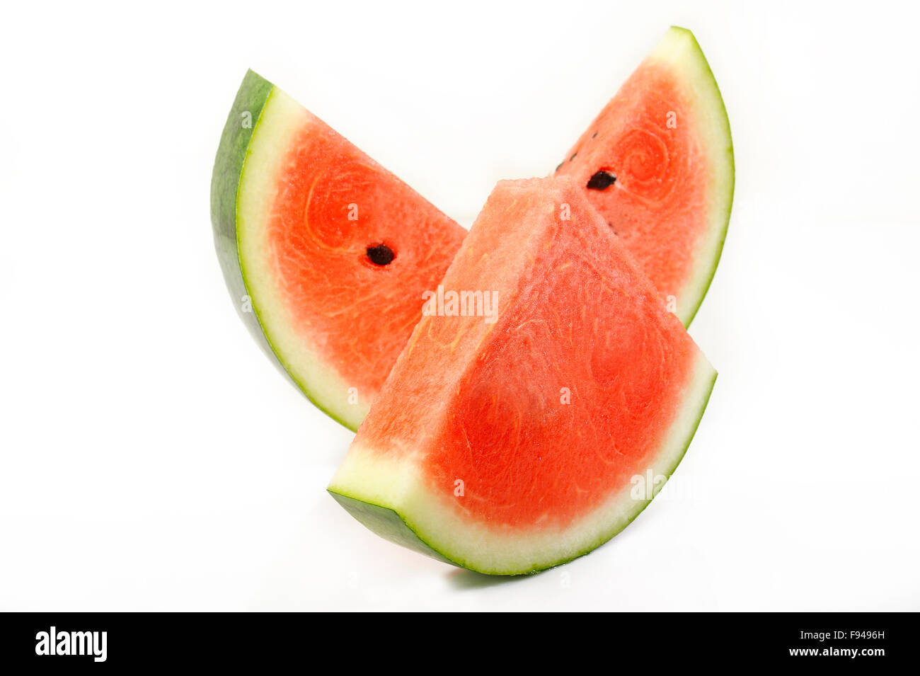 Sliced watermelon isolated on white background Stock Photo - Alamy