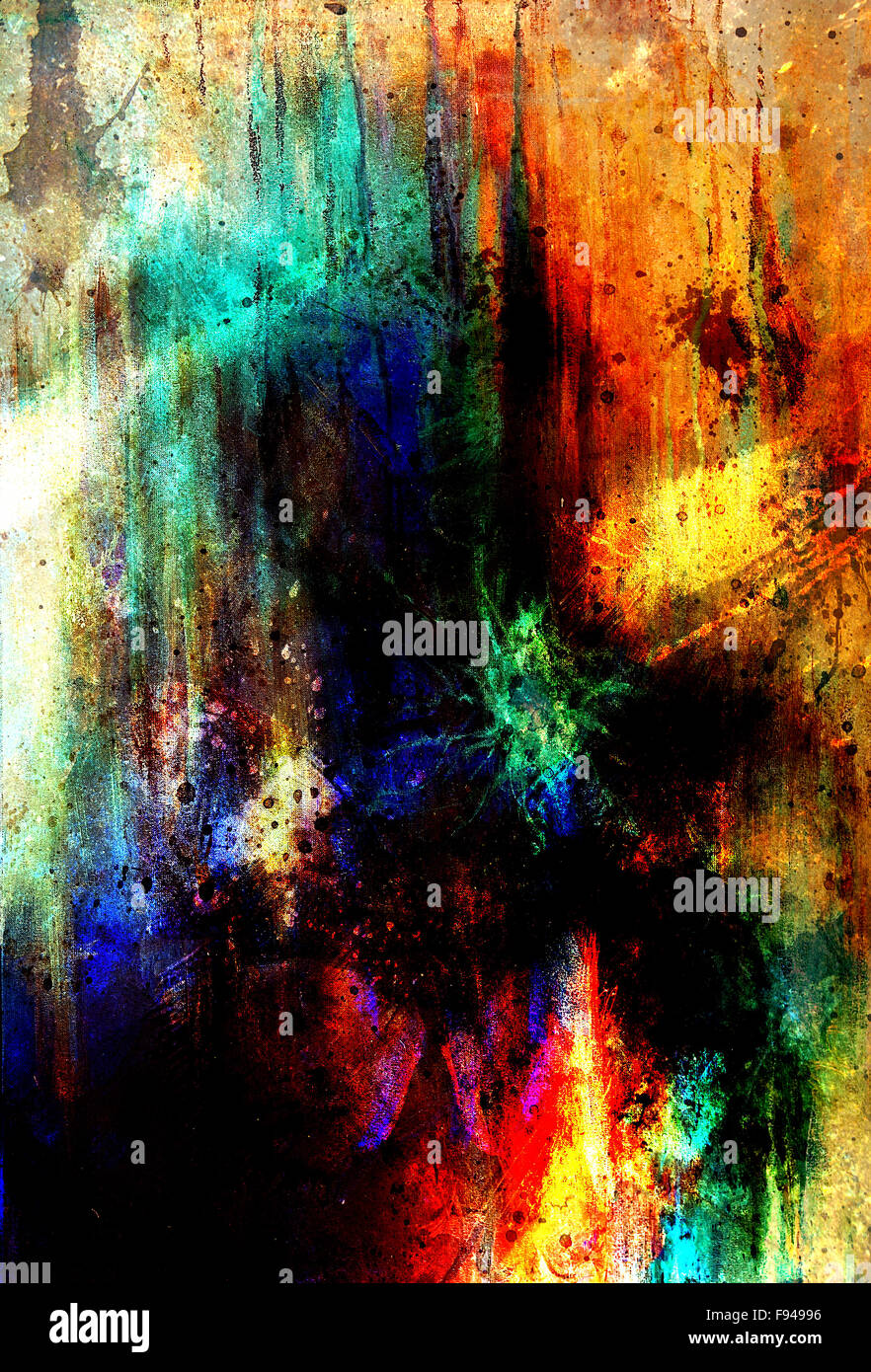 abstract color Backgrounds, painting collage with spots, rust structure ...
