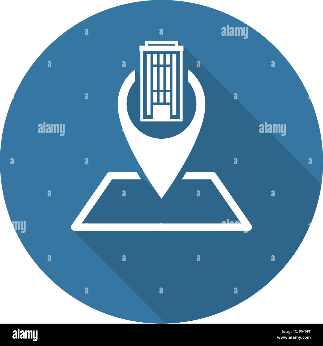 Office map location icon hi-res stock photography and images - Alamy