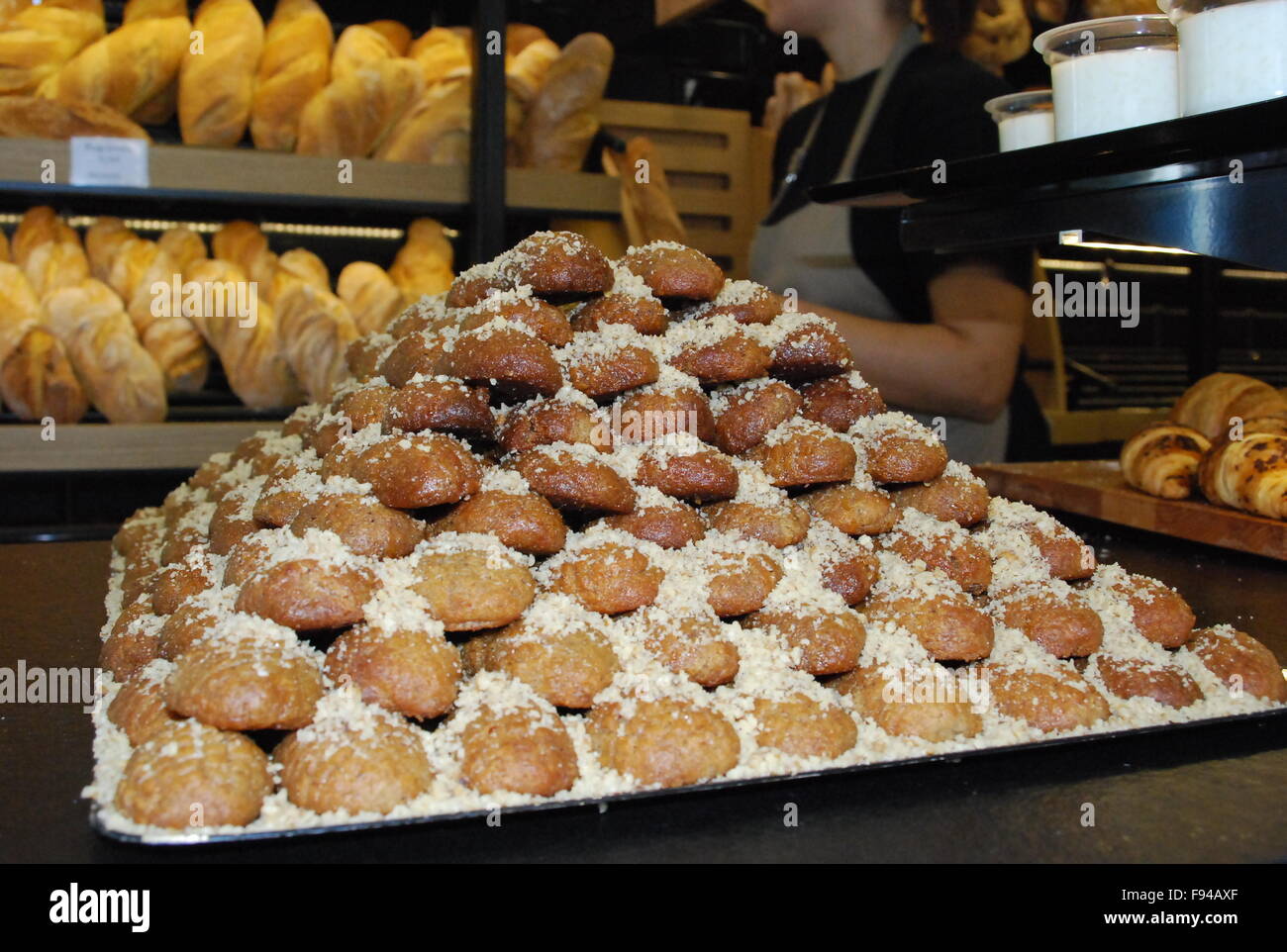 Athens, Greece. 8th Dec, 2015. Melomakarona, a Greek sweet delicacy are ...