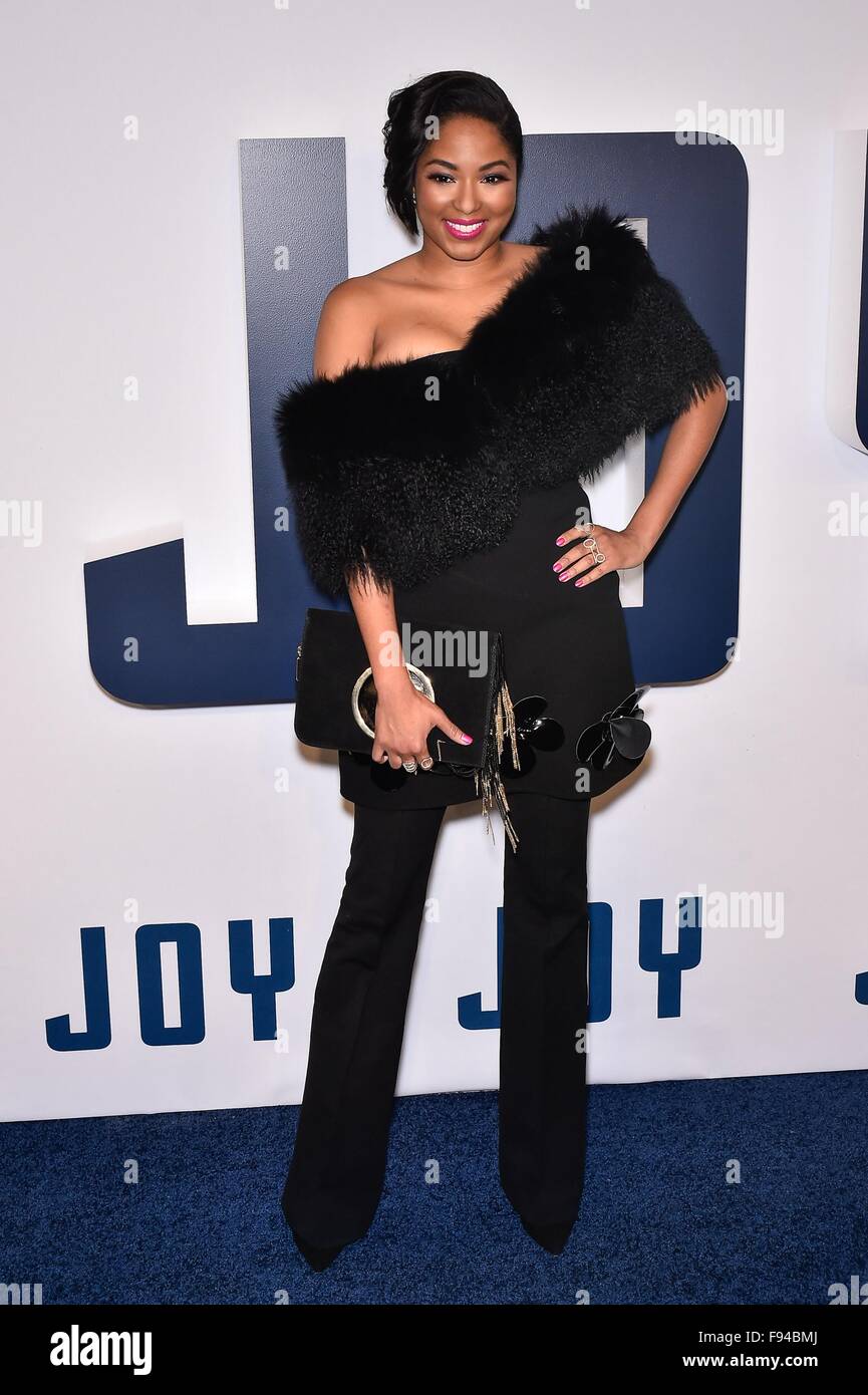 New York, NY, USA. 13th Dec, 2015. Alicia Quarles at arrivals for JOY ...