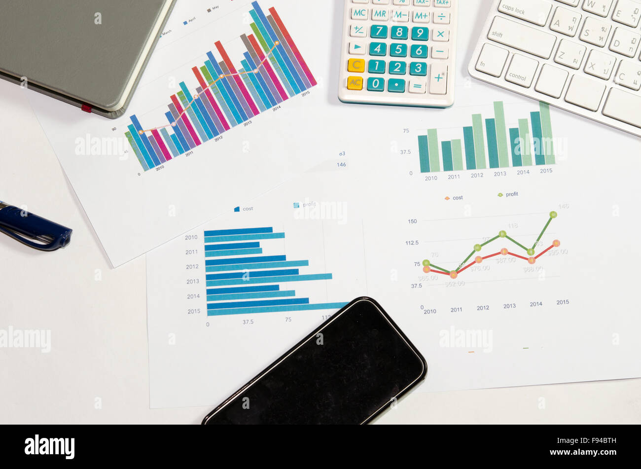 Business finance, accounting, statistics and analytic research concept ...