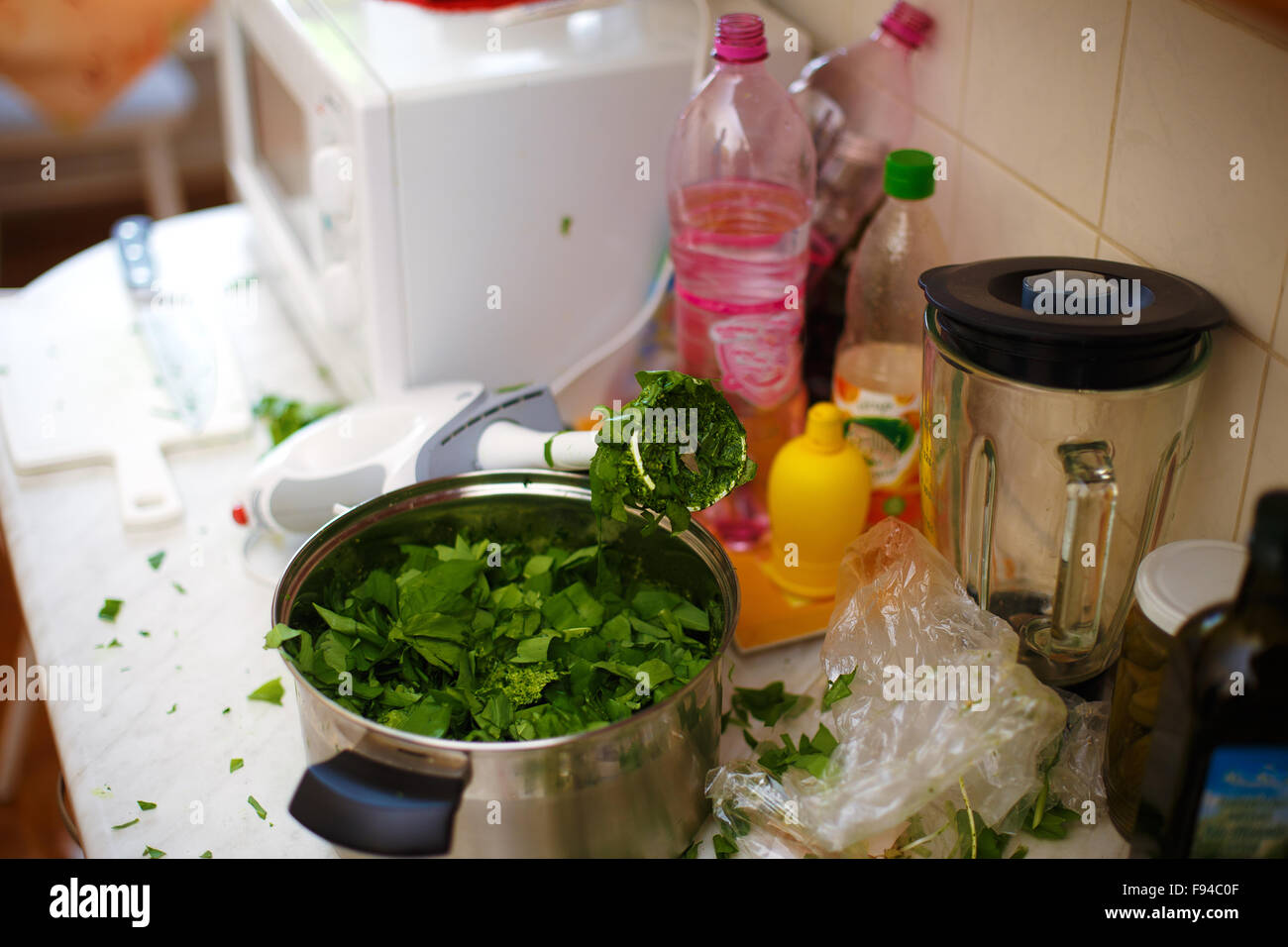 Cooking mess dirty prepare utensils hi-res stock photography and images ...