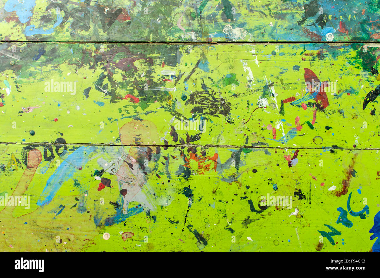 Dirty watercolor on the table Stock Photo - Alamy