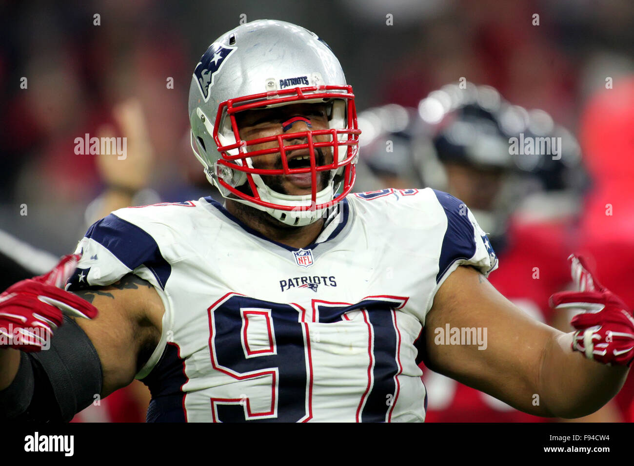 Houston, TX, USA. 13th Dec, 2015. New England Patriots defensive tackle ...