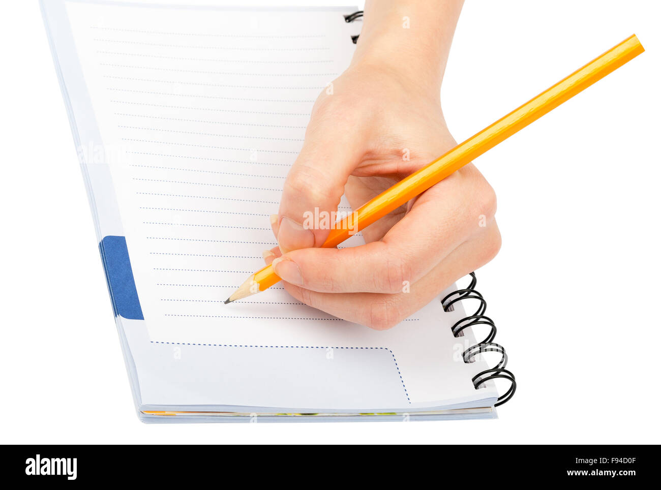 Closeup of woman's hand writing on paper Stock Photo - Alamy