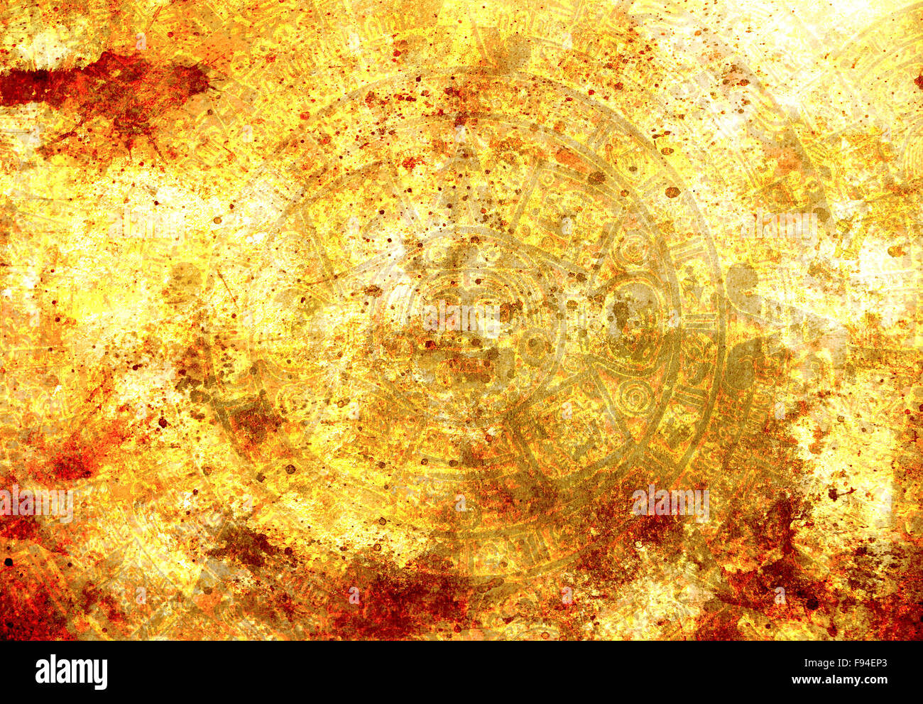 Ancient Mayan Calendar, abstract color Background Stock Photo - Alamy