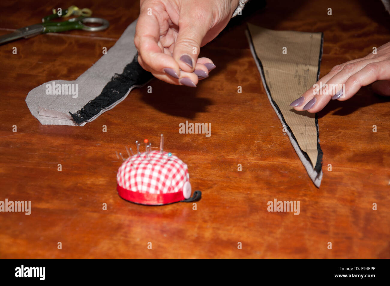 Tailor pattern cuttings hi-res stock photography and images - Alamy
