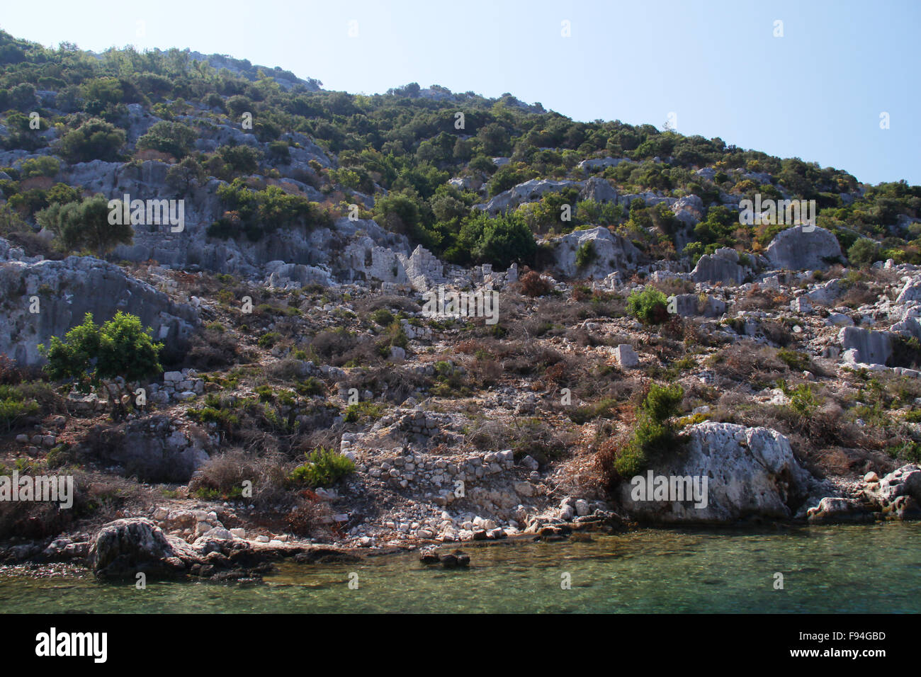 Sea and Rocks inTurkey Stock Photo - Alamy