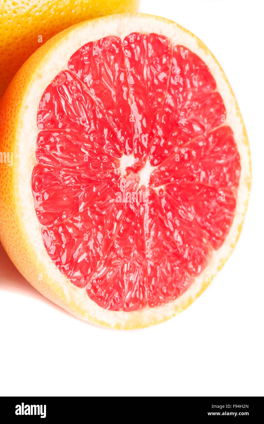 Ripe orange grapefruit isolated on white background Stock Photo - Alamy