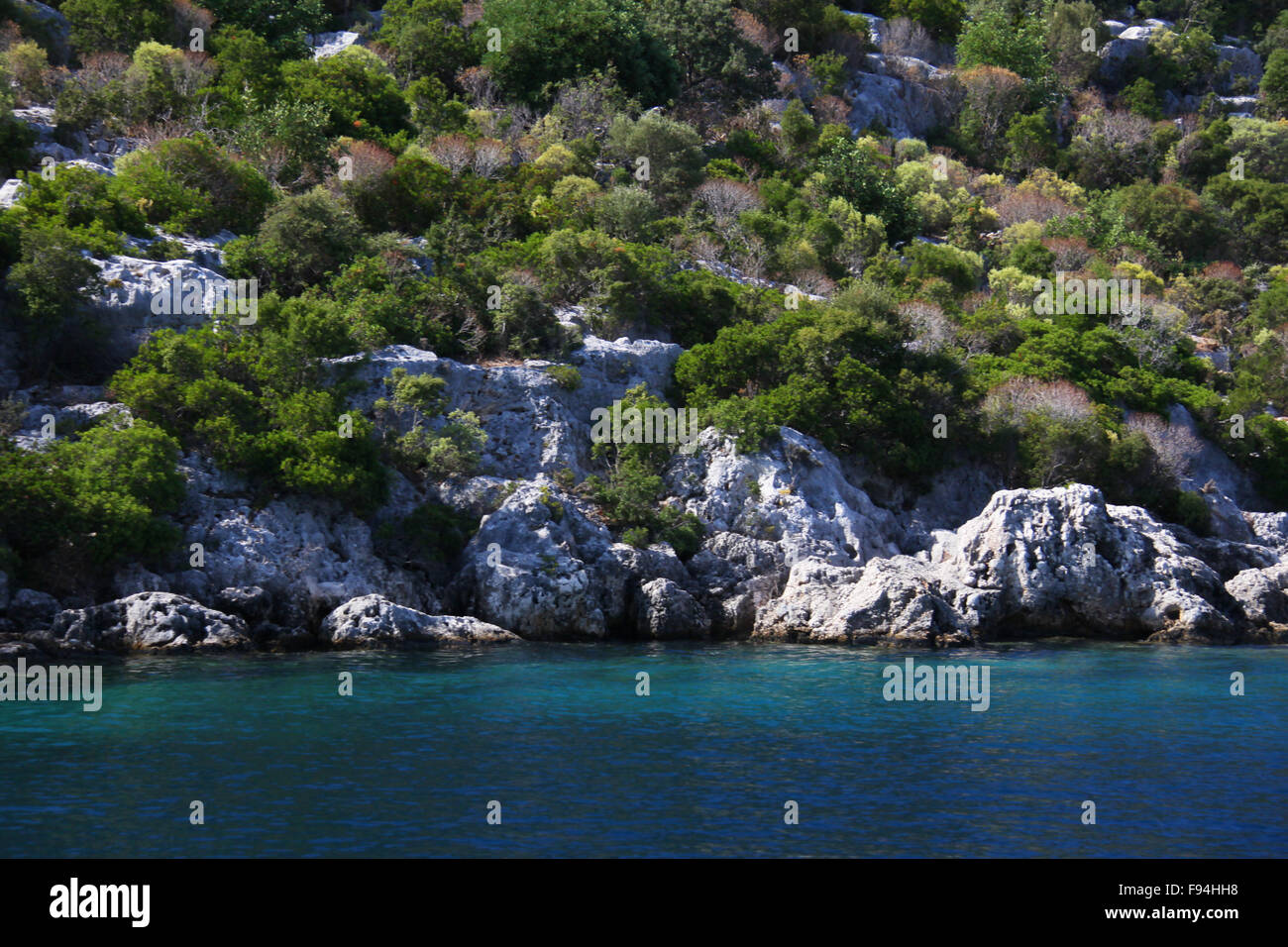 Sea and Rocks inTurkey Stock Photo - Alamy