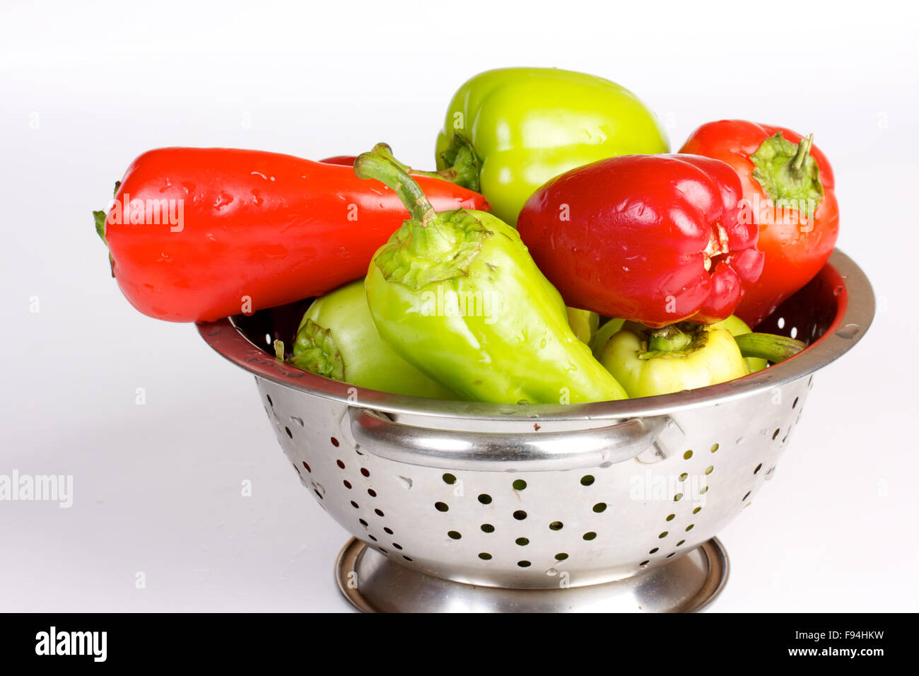 Bell pepper mix on the white background Stock Photo - Alamy