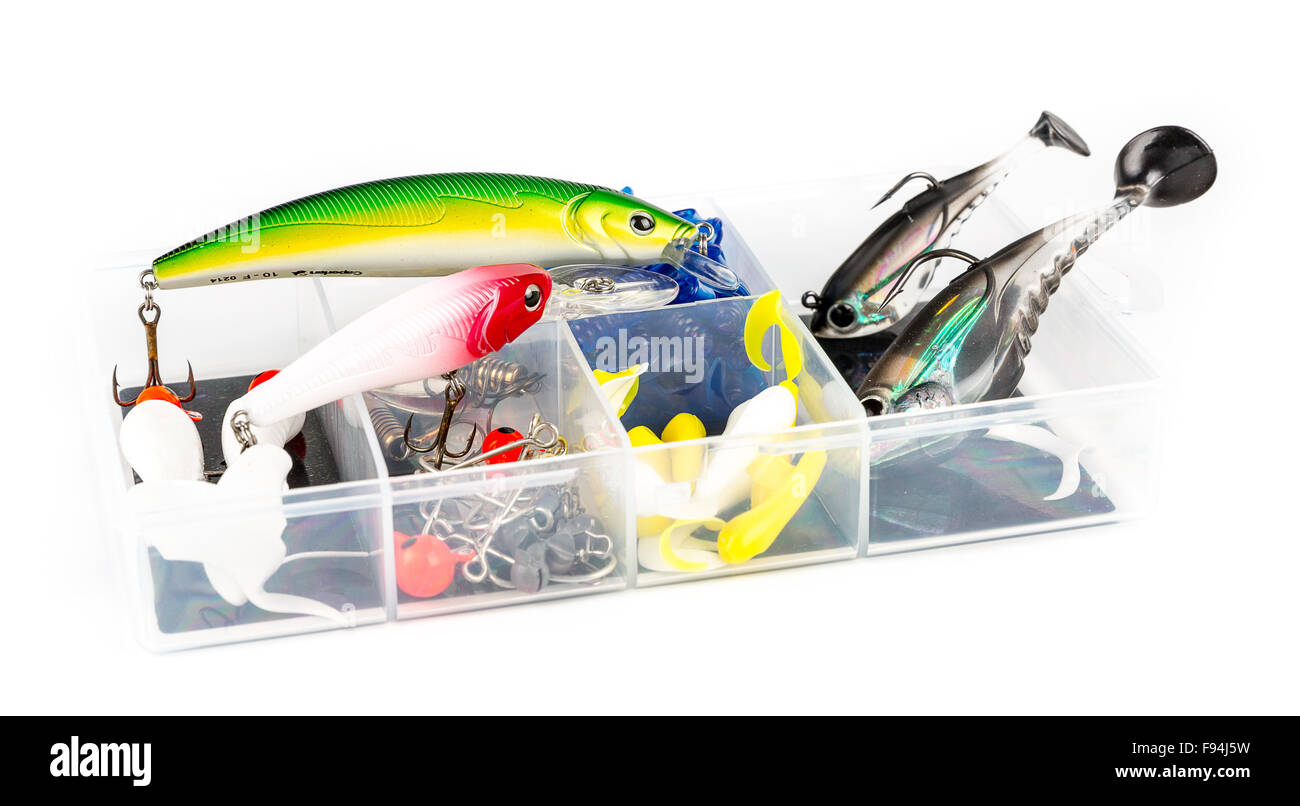 Fishing baits set Stock Photo - Alamy