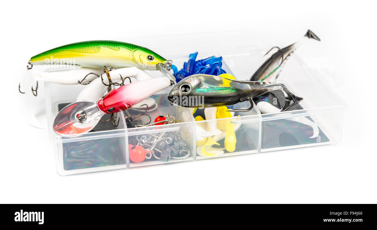 Fishing baits set Stock Photo - Alamy