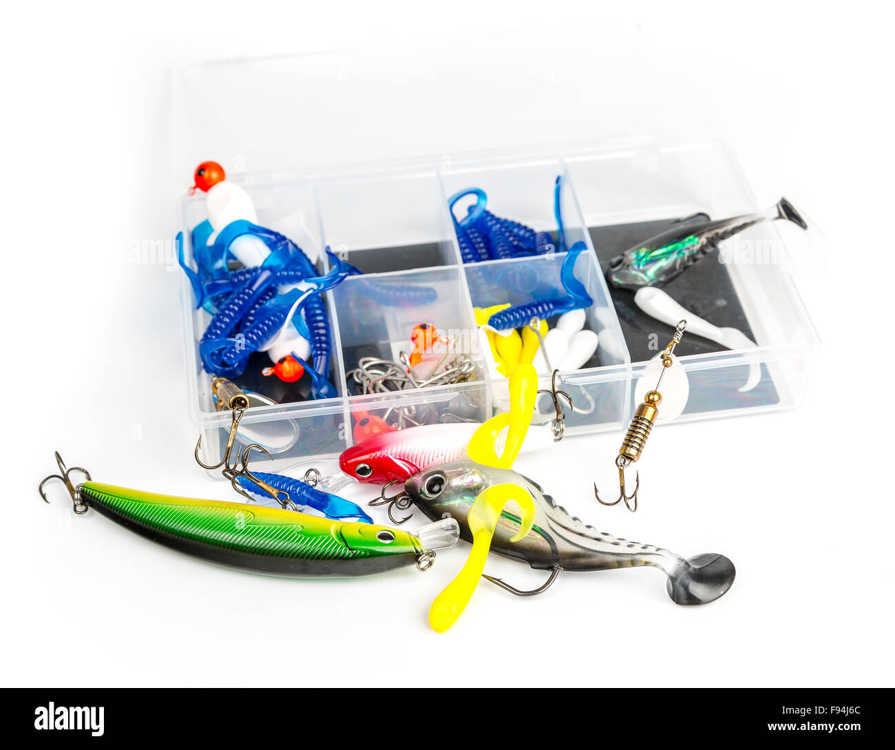 Fishing baits set Stock Photo - Alamy
