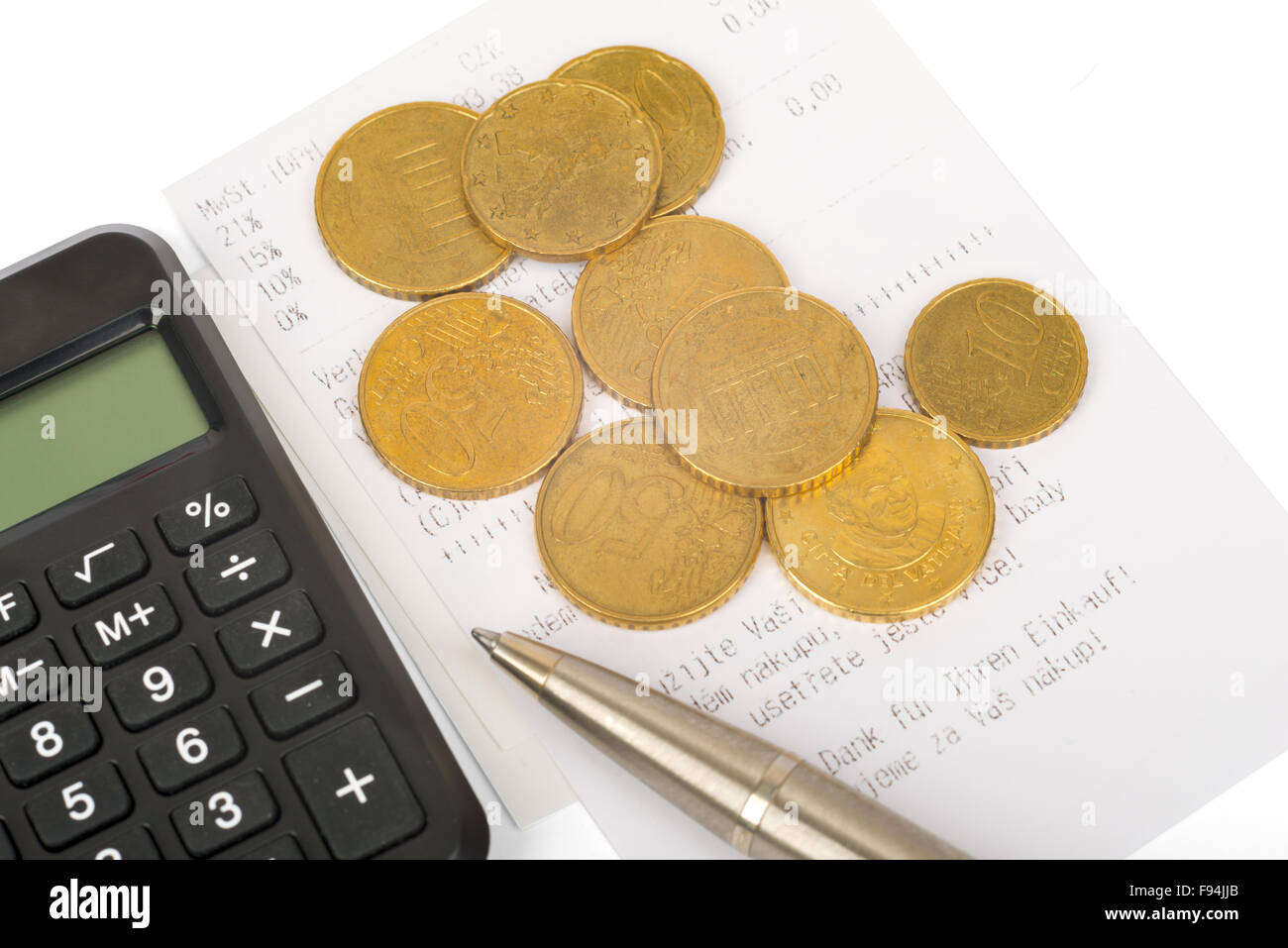 Coins and chart as symbol for exchange rates Stock Photo - Alamy