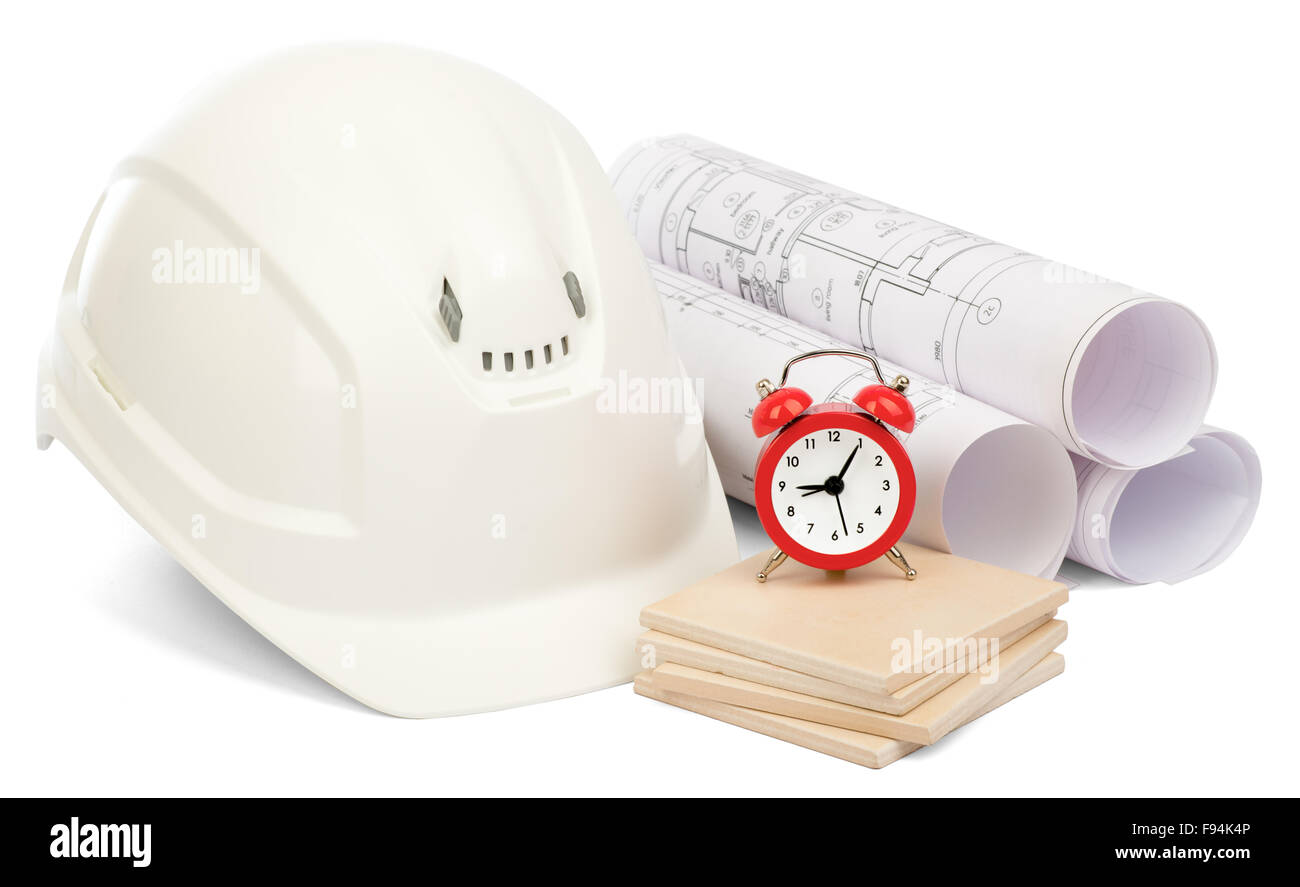 Alarm clock on paving tiles Stock Photo - Alamy