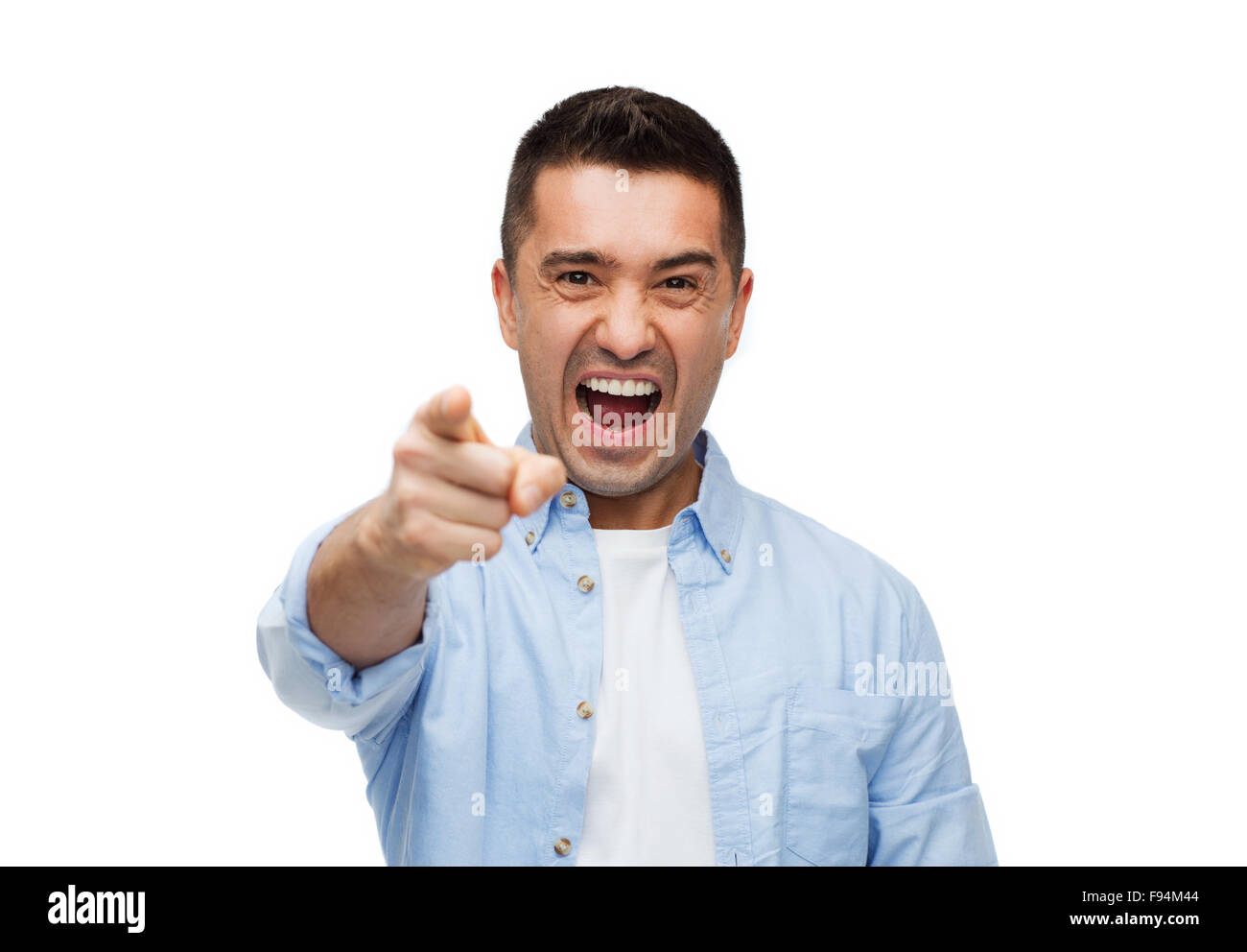 angry man shouting and pointing finger on you Stock Photo - Alamy angry man shouting and pointing finger on you Stock Photo - Alamy