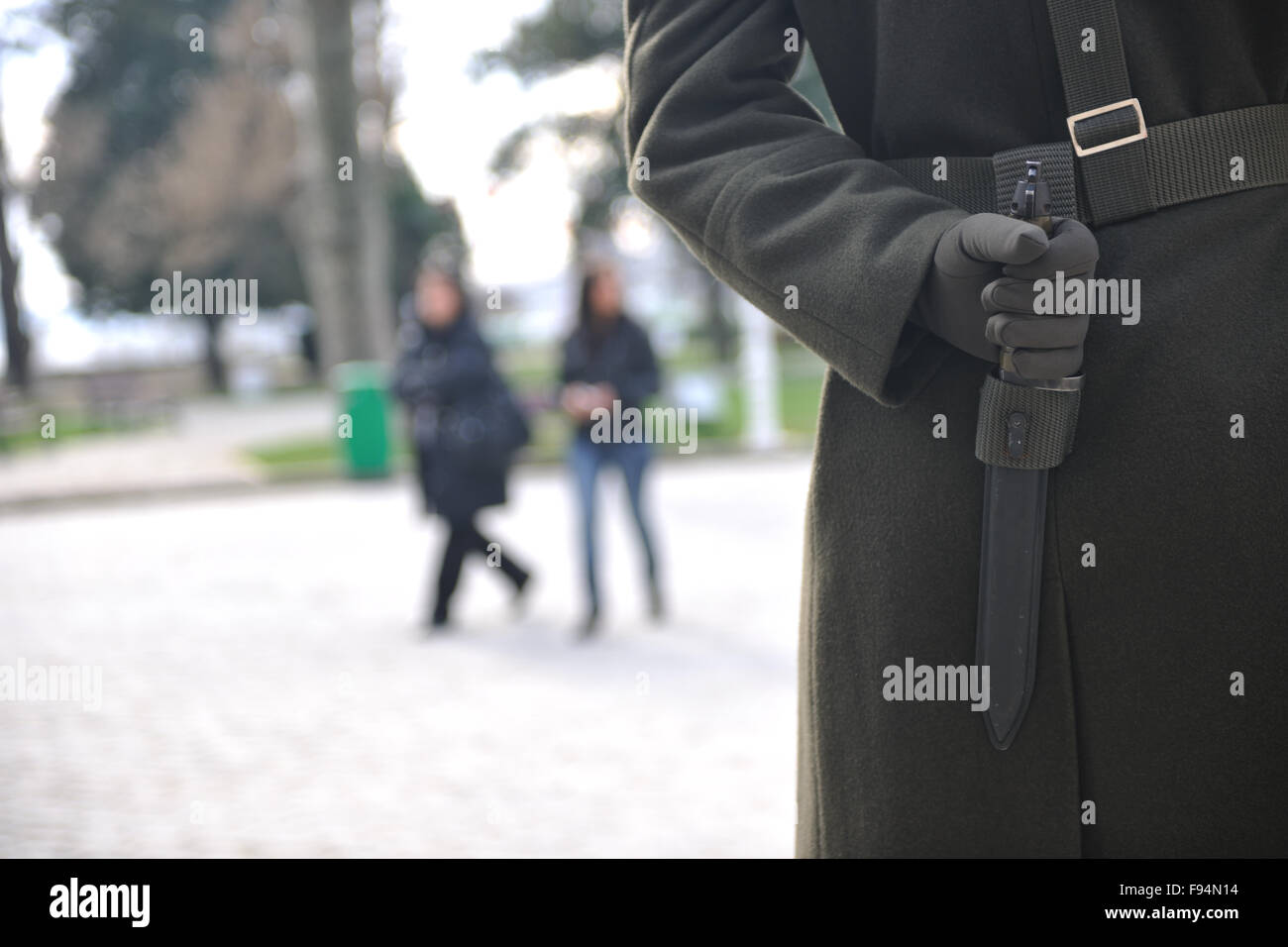 soldiers boot in row at dolmabahche guard army military service Stock ...