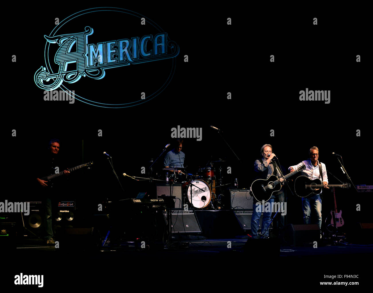 Rock band America performs live in concert at Hard Rock Live Featuring ...