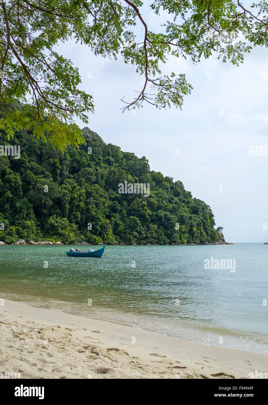 Boat In Monkey Beach In Nan National Park, Penang Island, George Town ...
