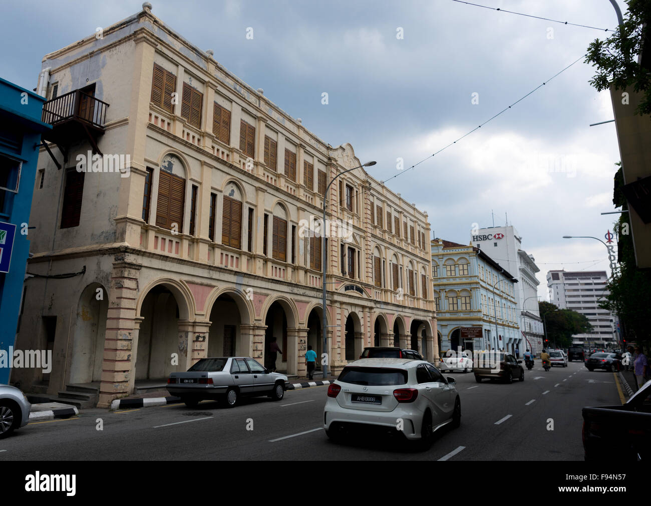 Old Colonial Building In The Unesco World Heritage Zone, Perak State ...