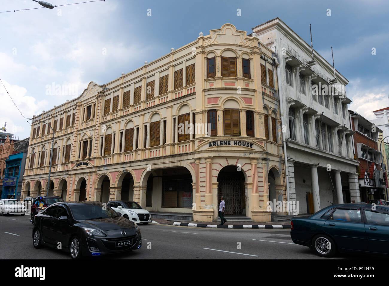 Old Colonial Building In The Unesco World Heritage Zone, Perak State ...