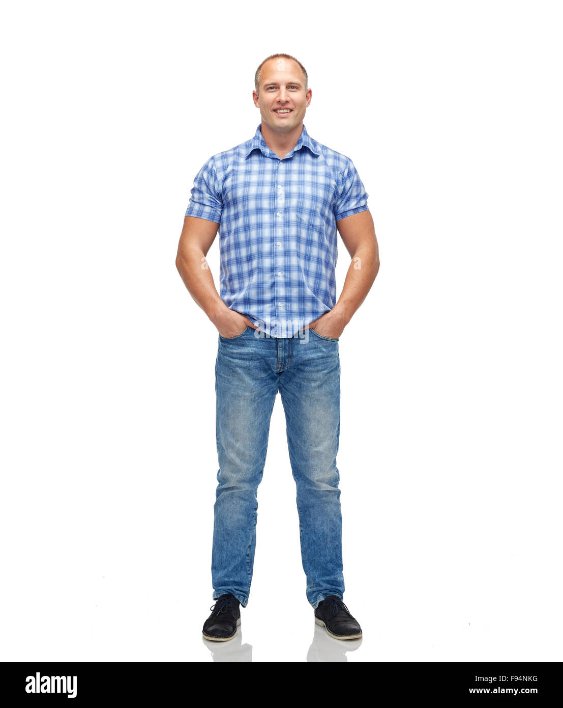 Young male in checkered Cut Out Stock Images & Pictures - Alamy