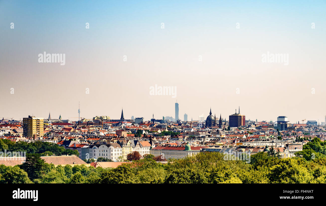 Aerial View Of Vienna City Skyline Stock Photo - Alamy