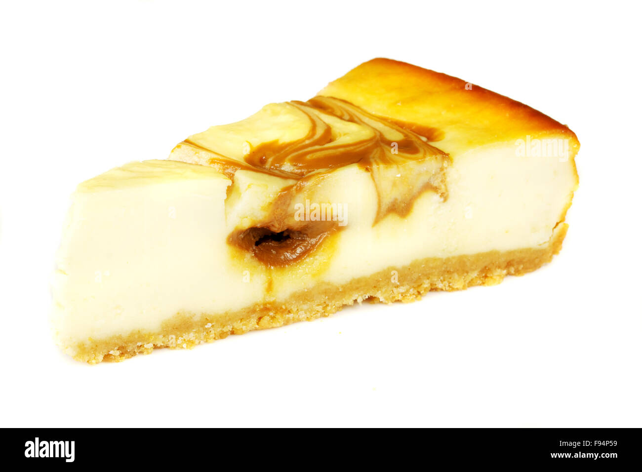 Cheesecake isolated on white background Stock Photo - Alamy