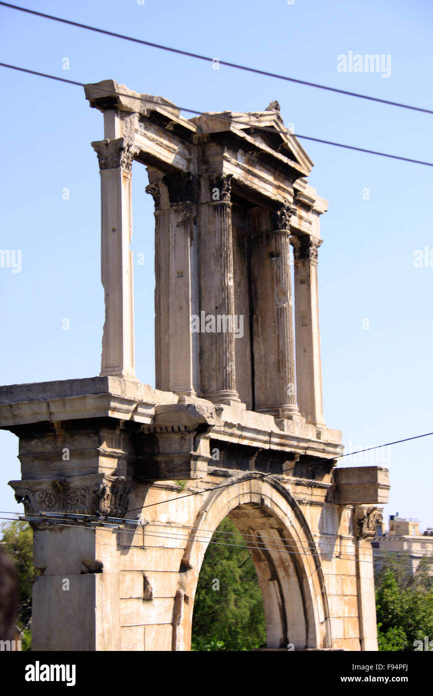 Hadrian's Arch (also known as Hadrian's Gate) was constructed in 131 AD ...