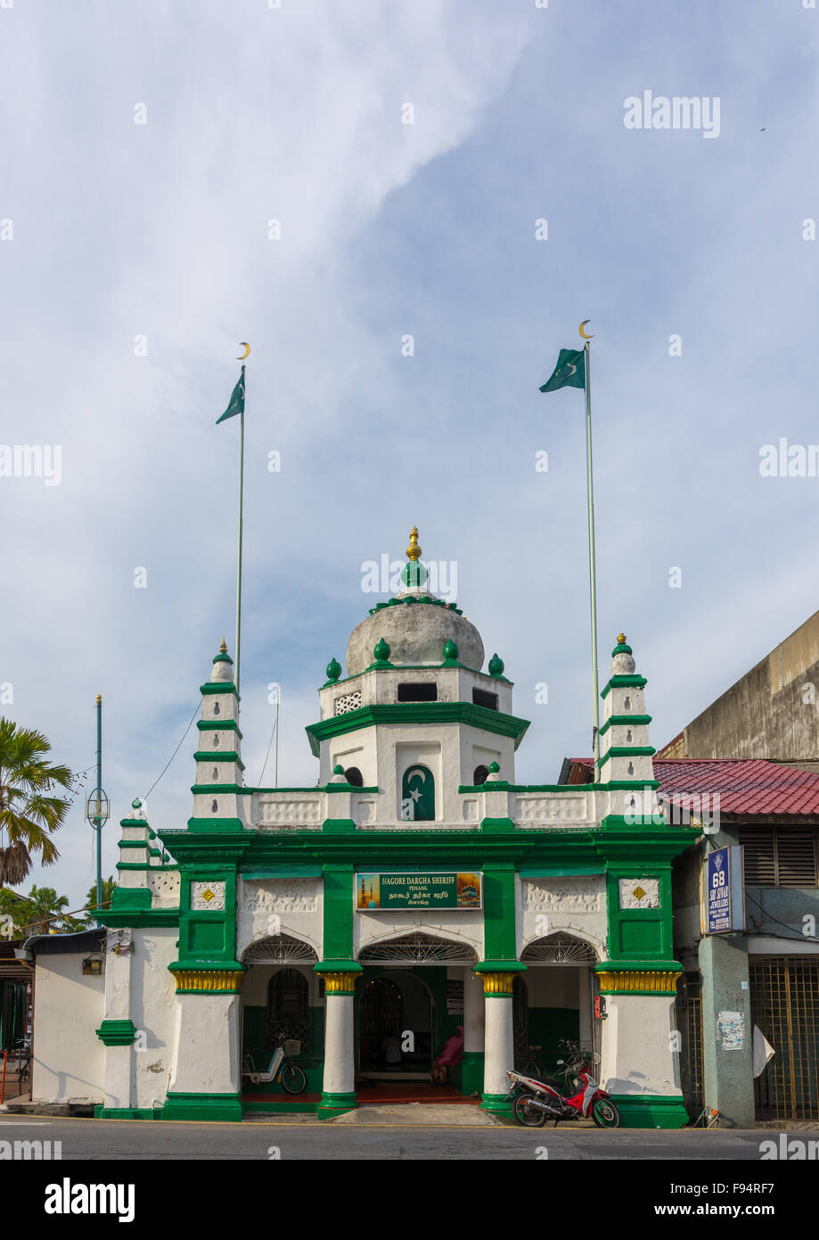 Nagore Dargha Sheriff Mosque, Penang Island, George Town, Malaysia ...