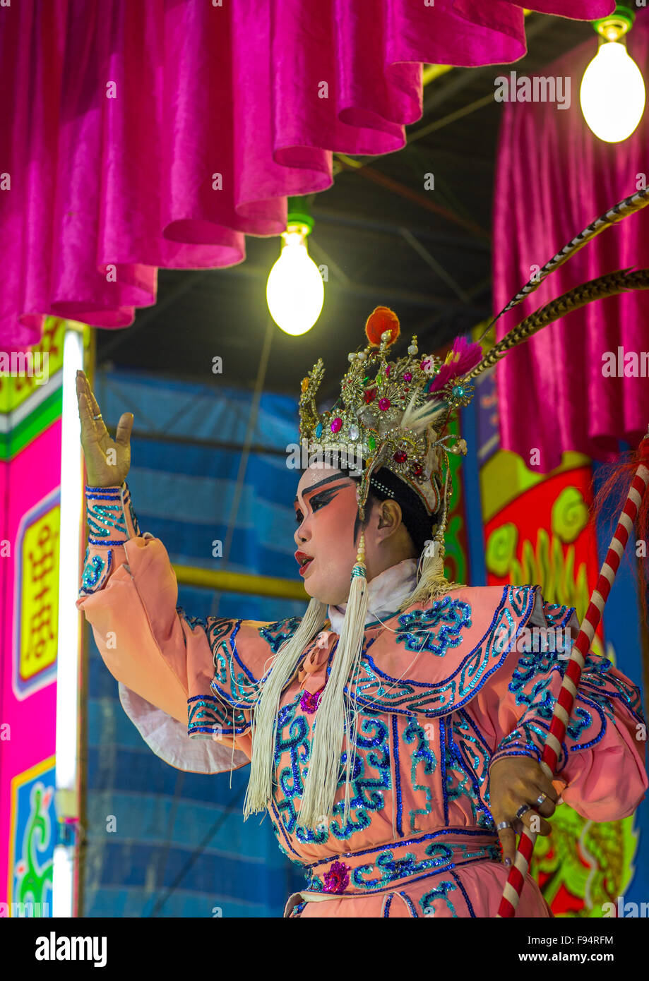 Chinese Opera Actor At Goddess Of Mercy Temple, Penang Island, George ...